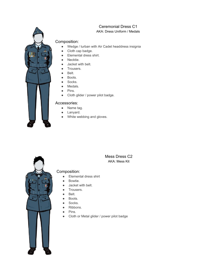 Wearing and Care of Uniform - 504 BLATCHFORD FIELD RCACS