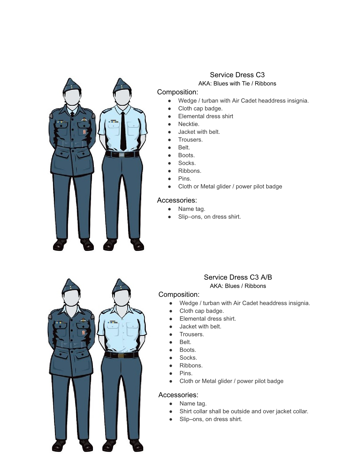 Wearing and Care of Uniform - 504 BLATCHFORD FIELD RCACS